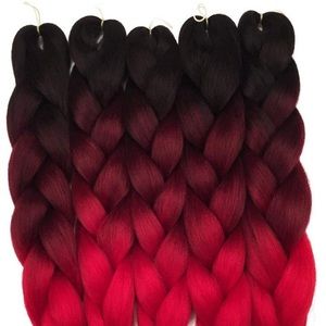 Accessories | 5 Packs Of Black Wine Red Ombr Braiding Hair New | Poshmark